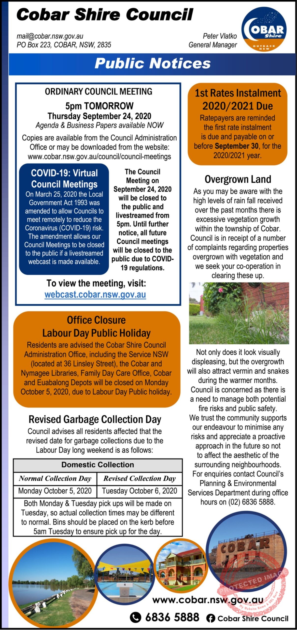 Cobar Shire Council- Public notices – The Cobar Weekly