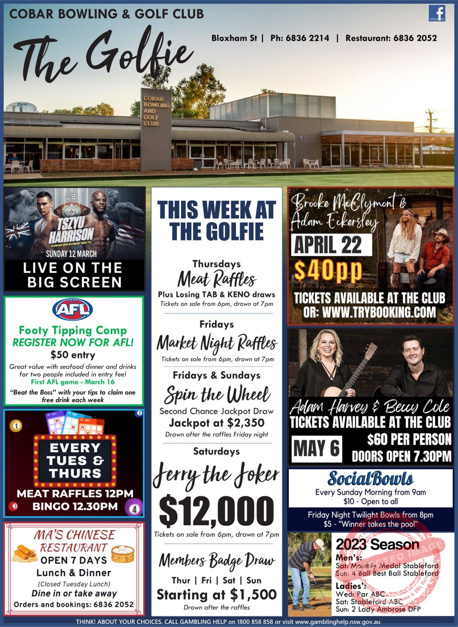 Look what’s on at Cobar Bowling & Golf Club! – The Cobar Weekly