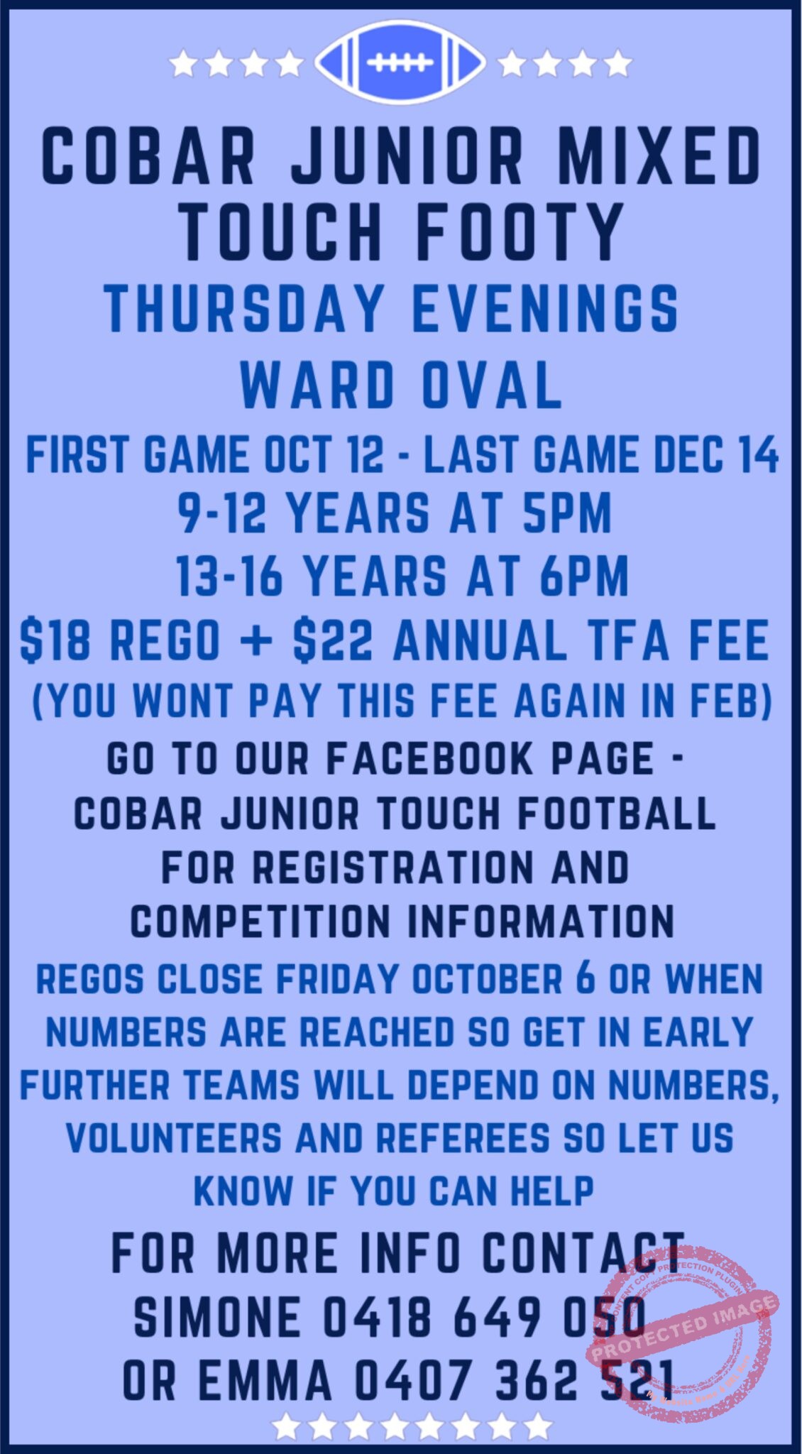 Cobar Junior Mixed Touch Footy – The Cobar Weekly